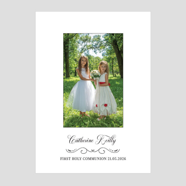 First Holy Communion Thank You Card - Communion Script